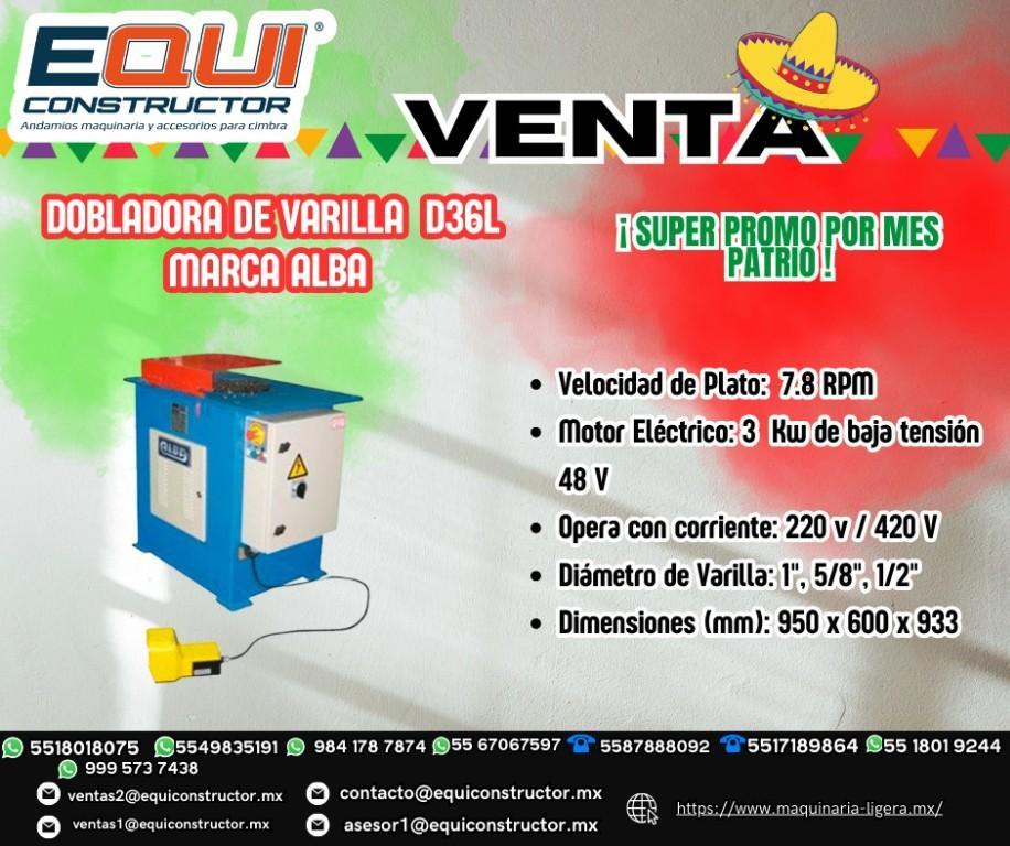 Dobladora de varilla D36L marca Alba en Othon P. Blanco, OTHON