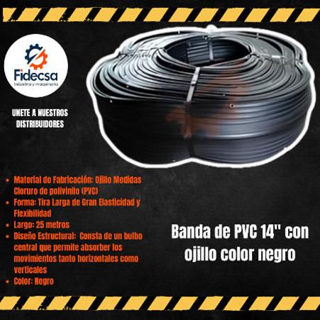 BANDA DE PVC 14” CON OJILLO COLOR NEGRO, Zacatecas